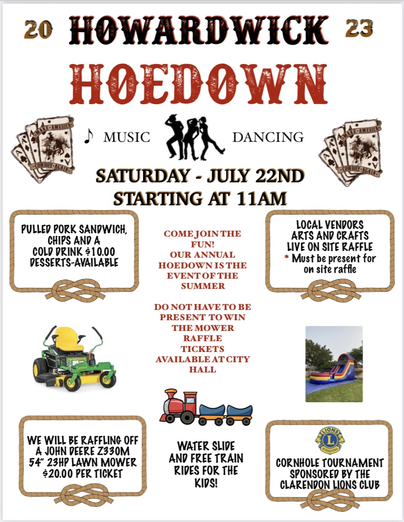 Promo's / Events | CITY OF HOWARDWICK